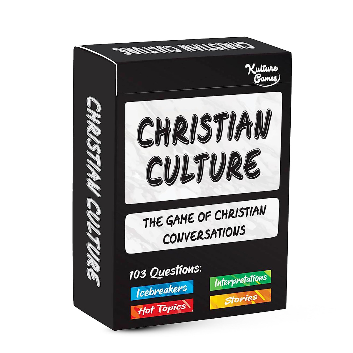 Kulture Games Christian Culture - The Game of Christian Conversations - Fun & Thought Provoking Conversation Starters About God, Christianity & Life – Christian Cards for Bible Study or Youth Groups