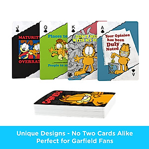 AQUARIUS Garfield Playing Cards - Garfield Themed Deck of Cards for Your Favorite Card Games - Officially Licensed Garfield Merchandise & Collectibles