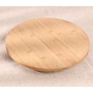 RoomForLife - Solid Bamboo Turntable - 14 inch Diameter Multi use Lazy Susan