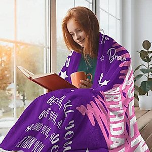 Birthday Gifts for Women, Bday Gift for Women Unique, Birthday Gifts for Mom, Daughter, Sister, Friends, Girlfriend, Birthday Gifts for Her, Happy Birthday Blanket Gifts Decoration for Women 60x50in