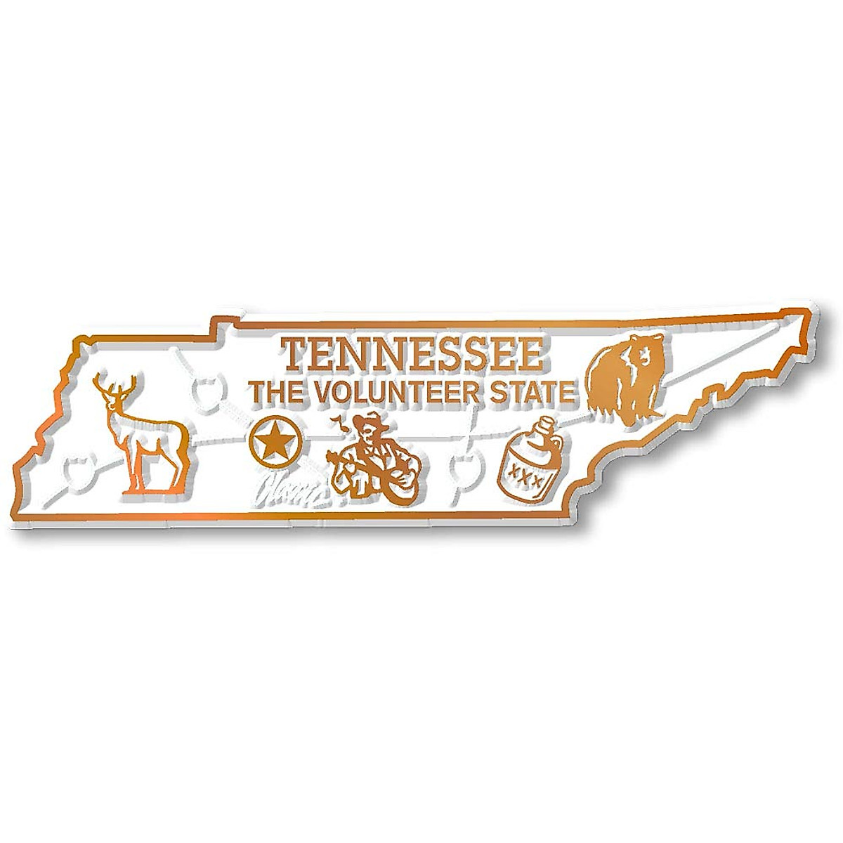Tennessee Six-Piece State Magnet Set by Classic Magnets, Includes 6 Unique Designs, Collectible Souvenirs Made in The USA