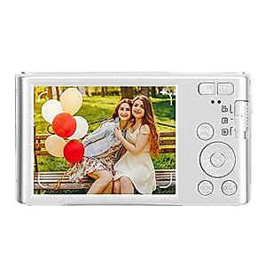 Compact Camera, Digital Camera 2.8 Inch Screen 16X Digital Zoom Compatible 256GB Memory Card for Teens (Silver)