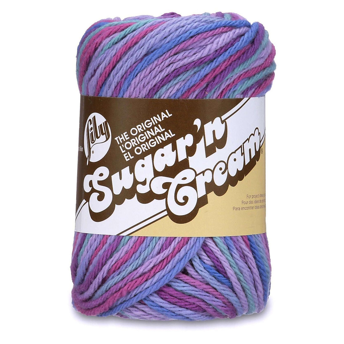 Lily Sugar 'n Cream Yarn - 100% Cotton - Assortment (Purple Pop)
