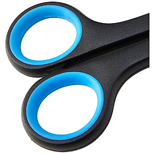 Westcott 5 inch Easy Grip Left Handed Soft Grip Scissor - Black/Blue - Black-Blue