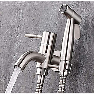 JIYTG Full Toilet Spray Set Toilet Companion Bidet Washer Fine Copper Multifunctional Spray Gun Water Valve Faucet Set