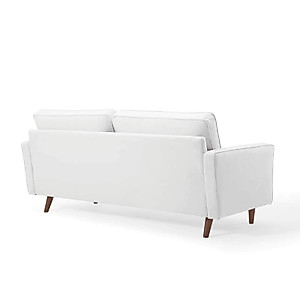 Modway EEI-3764-WHI Valour Performance Velvet Sofa, White