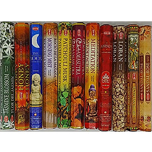 Hem Incense -12 Box Best Variety Pack 20 Sticks Each - 240 Sticks - 240g - 45+min Burn…