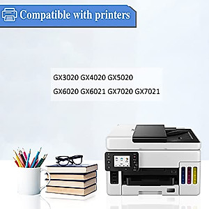 Compatible Refill Bottle Ink Replacement for Canon GI26 GI-26 Refill Pigment Ink Work for Canon PIXMA GX3020 GX4020 GX5020 GX6020 GX6021 GX7020 GX7021 Printers (4-Pack BK 135ml CMY 70ml)