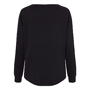 INK STITCH Women PRM2000 California Wave Crewneck Sweatshirts - Black (XL)