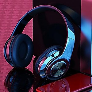 Viadha True Wireless Bluetooth Headphones, Over-Ear HiFi Stereo Noise Cancelling Headphones with Microphone, Foldable Lightweight Headset with Deep Bass for Home Travel Work Cellphone