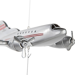 Hanging Airplane Mobile - Around The World Mobile by Authentic Models, Ceiling and Nursery Decor for All Ages, Attached World Globe