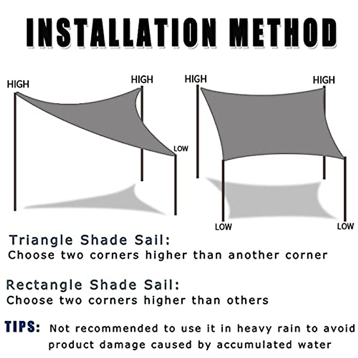 SUNNY GUARD Sun Shade Sail 20'x20' Rectangle UV Block Sunshade for Backyard Yard Deck Patio Garden Outdoor Activities and Facility,Sand