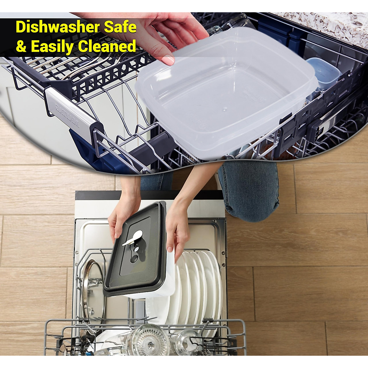 Neez Plastic Food Storage Box With Lids- Clear Containers Air Tight Snap-On Lock for Fridge, Kitchen - Reusable, Stackable, Freezable, Microwavable Organiser Sets (Pack of 7)