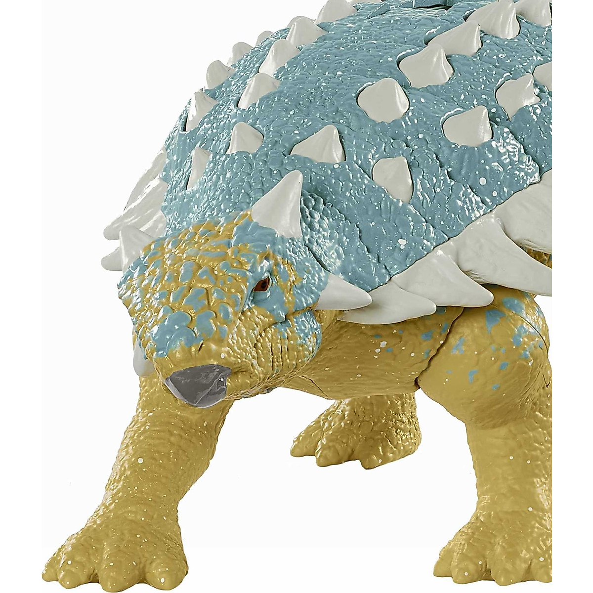 Mattel Jurassic World Camp Cretaceous Roar Attack Ankylosaurus Bumpy Posable Dinosaur Action Figure Toy, Strike Feature & Sounds