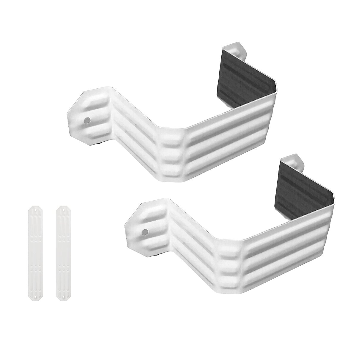 Gutter Downspout Strap downspout offset 3x4， Leader Strap 3x4 rain gutter downspout extension adapter (Leader Strap 3x4-2 pcs)
