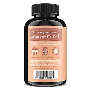 Mind Brain Supplement - Natural Formula to Boost Focus & Memory with Lion's Mane, Ginkgo Biloba, and L-Theanine for Long Term Brain Support - 60 Ct by WellPath