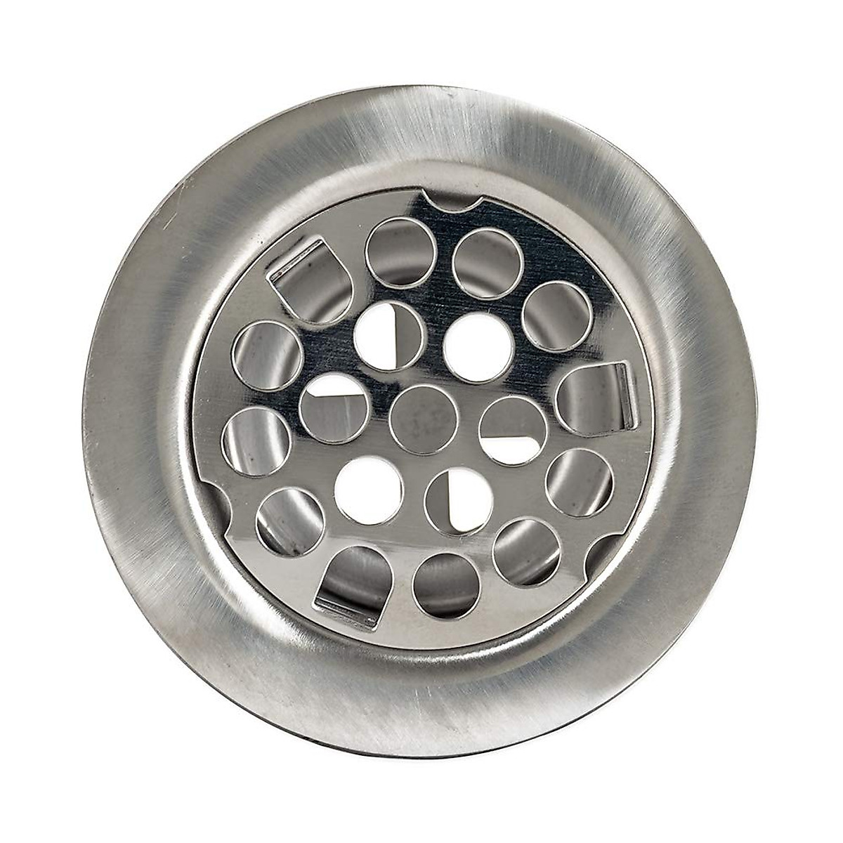 EZ-FLO Stainless Steel Flat Top Duplex Strainer with Flange, 1-7/8 to 2-1/4 Inch Sink Opening, Die Cast Nut, 30043