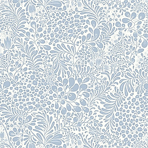 Heroad Brand Boho Floral Peel and Stick Wallpaper Blue and White Floral Contact Paper for Cabinets Waterproof Thicken Removable Wallpaper Self Adhesive Decoration Wall Paper for Walls 17.3''x78.7''