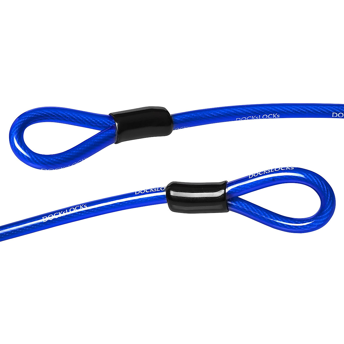 DocksLocks Weatherproof Straight Security Cable (5ft to 25ft Lengths) with Reinforced Looped Ends, Anti-Theft Protection for Kayaks, Bikes, Paddleboards, Outdoor Equipment, Bicycles and More 25ft