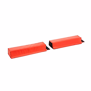 Hearthsong 4-Foot Gymnastics Balance Beam, 24 "L x 5"W x 4"H, Red, 2-Piece Lightweight Foam, Hook and Loop Connectors, Non-Slip Surface, Ages 3 and Up