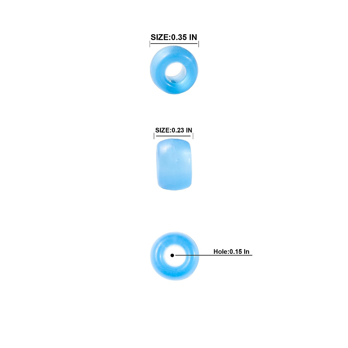 1000 Pcs Acrylic Red Pony Beads 6x9mm Bulk for Arts Craft Bracelet Necklace Jewelry Making Earring Hair Braiding (RED2)