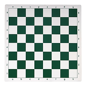 WE Games- Tournament Roll Up Vinyl Chess Board- Green and White