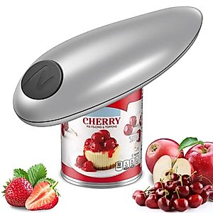 No Sharp Edges Electric Can Opener Automatic Opens Most of Cans,One Touch Switch with Ergonomic Design