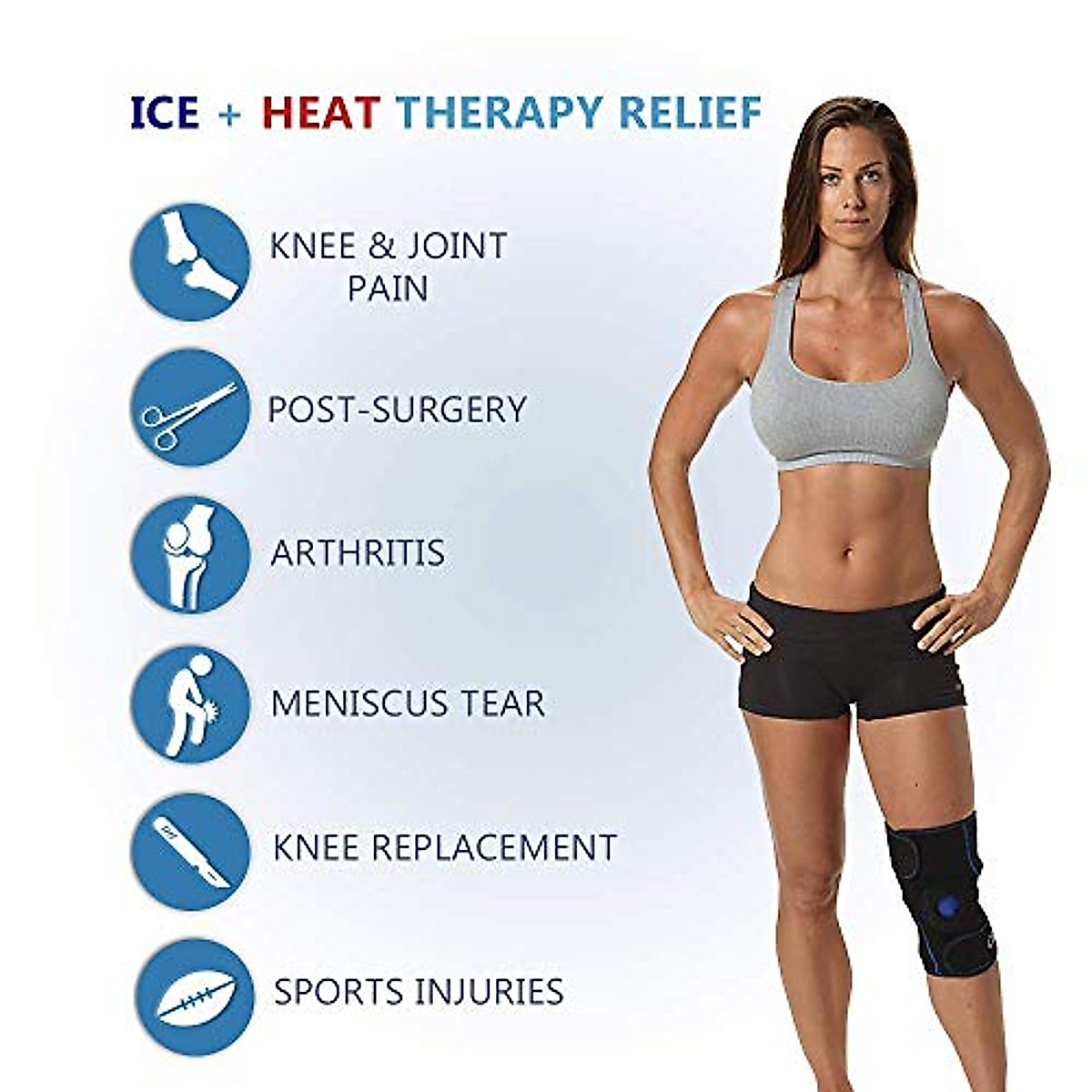 ComfiLife Knee Ice Pack with Wrap – Knee Brace – Reusable Hot & Cold Therapy Gel Pack – Adjustable Compression Support for Injuries, Knee Pain, Knee Surgery, Arthritis, Meniscus and More