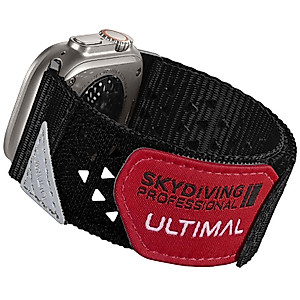 ULTIMAL Band Compatible with Apple Watch 49mm/45mm/44mm/42mm, Wide Loop Nylon Sports Strap, Hollow Out Breathable Design for iWatch Series 9/8/7 6/5/4/SE/SE2 3/2/1 Ultra 2/1 (49mm/45mm/44mm/42mm L,