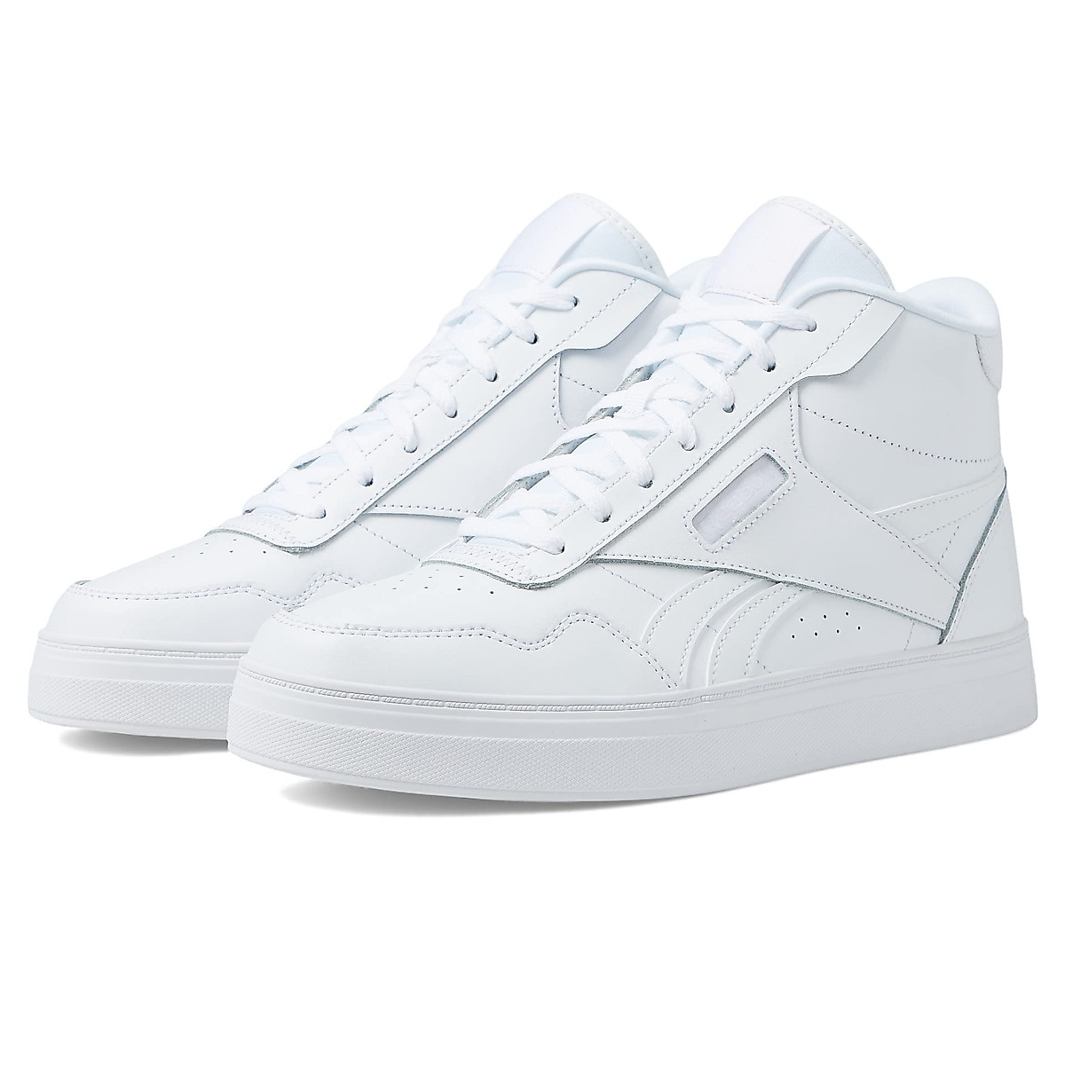 Reebok Women's Court Advance Bold High Sneaker, Footwear White/Footwear White/Footwear White, 9