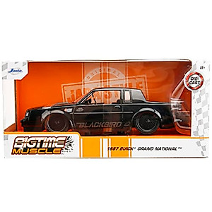 1987 Grand National Black Metallic Blackbird Bigtime Muscle Series 1/24 Diecast Model Car by Jada 34199