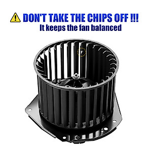 AC Blower Motor with Fan Fits for 1992 1993 1994 1995 1996 Chevy Silverado Suburban 1500 2500 Tahoe GMC Sierra Yukon C1500 C2500 K1500 K2500 G20 HVAC Heater Blower Motor Replaces# 700103