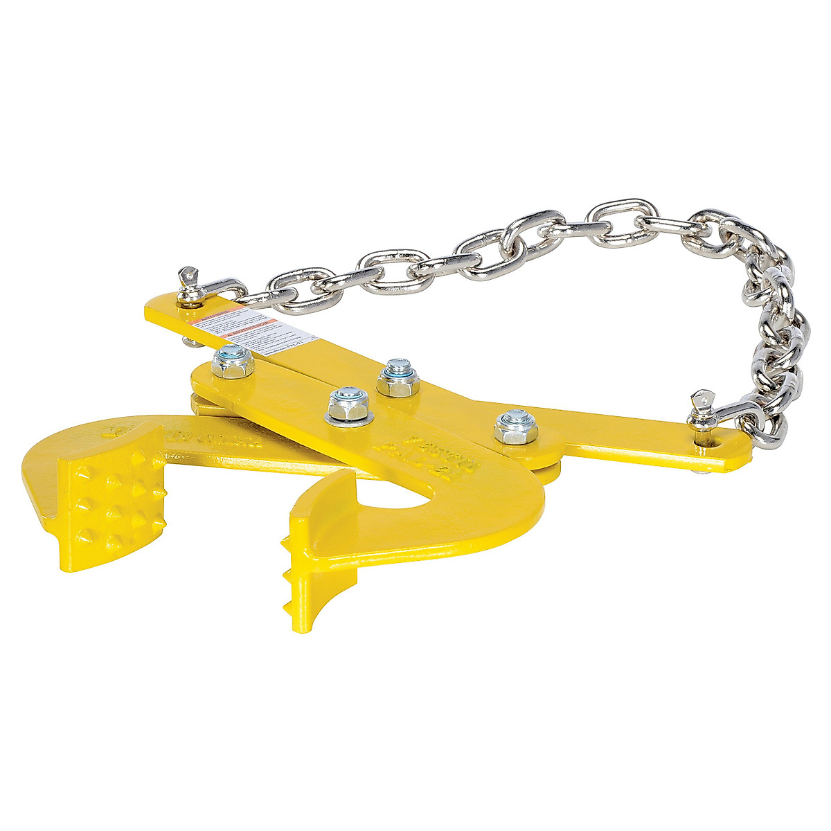 Vestil PAL-21 Steel Double Scissor Pallet Puller, 5000 lbs Capacity, 3" Opening x 2-3/4" Height Jaw, Yellow