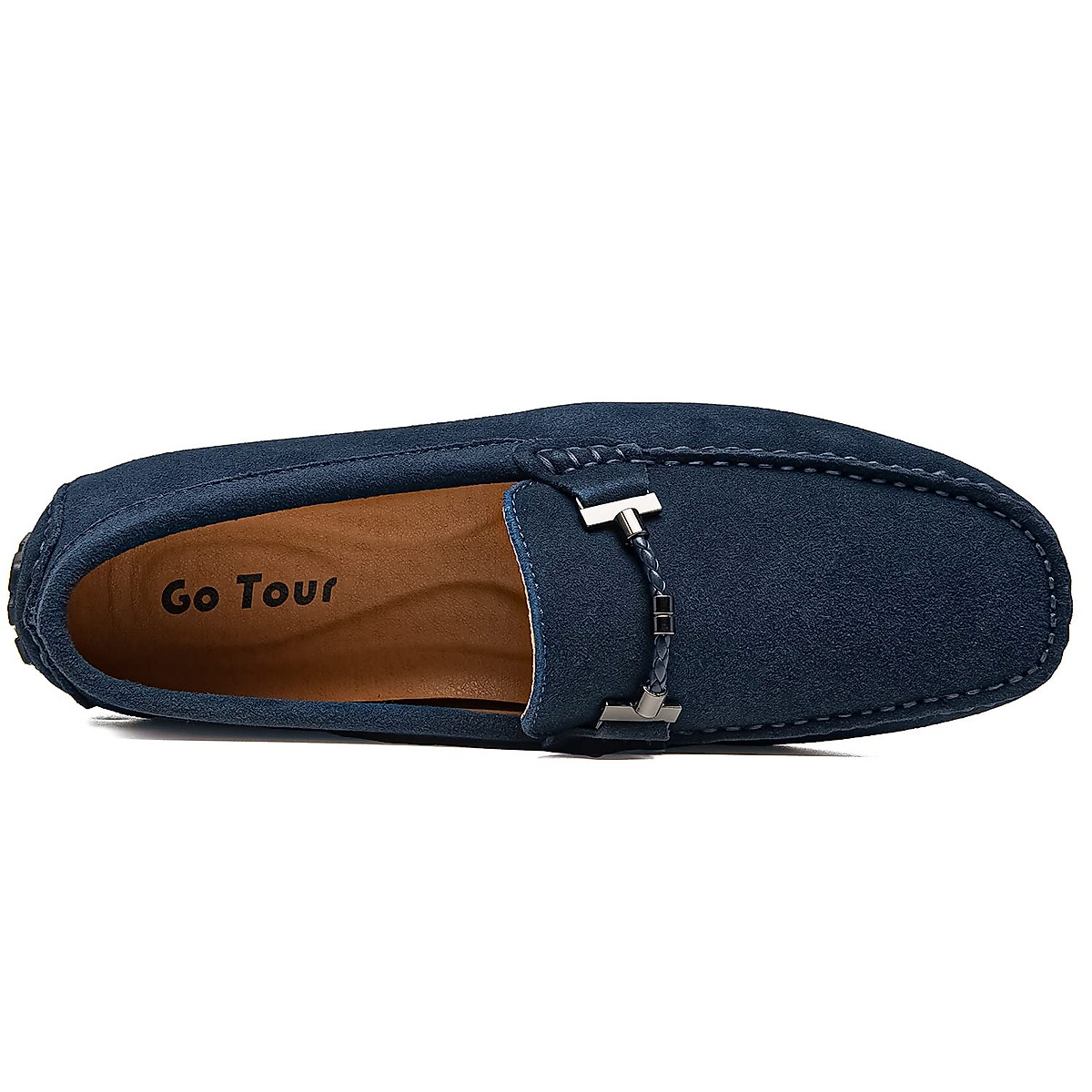 Go Tour New Mens Casual Loafers Moccasins Slip On Driving Shoes Blue 10/44