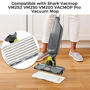 GVMM Reusable Mop Pad Refills for Shark Vacmop Replacement Pads Include Shark VACMOP VM252 VM250 VM200 VM190, Vacuum Mop Pad Refills (6 Packs)