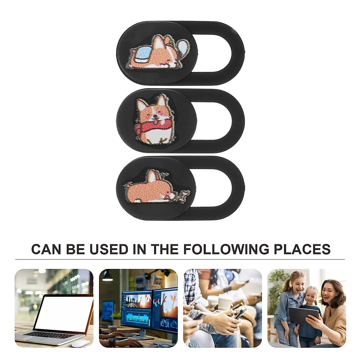 Gatuida 3pcs Camera Cover Privacy Sticker Privacy Security Camera Slider Cartoon Notebook Camera Shield Webcam Cover Web Cam Lens Cover Webcam Privacy Covers Protective Cover Abs Flat