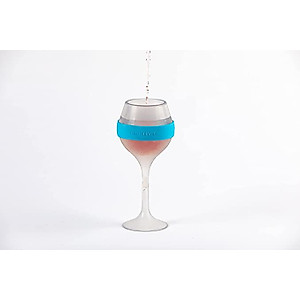 ChilledVino Frosty Drinkware - Freezable, All-Purpose Wine Glasses - Insulated Drinking Glass With Stem & Silicone Sleeve - BPA Free Outdoor Wine Glasses (Orange)