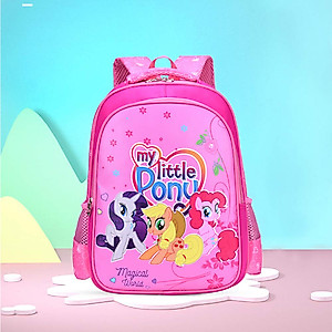 MY L. Pony Backpacks Bookbag Cute Pony Princess Style School Book Waterproof Multi Storey Bags