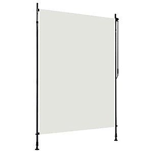 vidaXL Outdoor Roller Blind Vertical Balcony Privacy Porch Pergola Garden Patio Bakyard Terrace Protection Shade Screen 59.1"x106.3" Cream