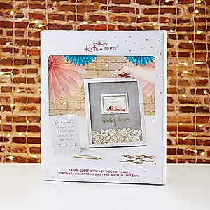 Kate Aspen Baby Shower Guest Book Frame Guestbook Alternative, One Size, Gold