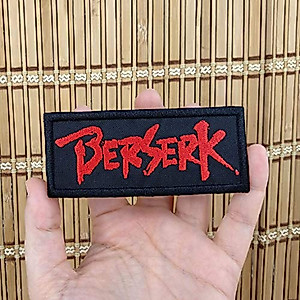 Berserk embroidery iron on sew on Hook & Loop patch