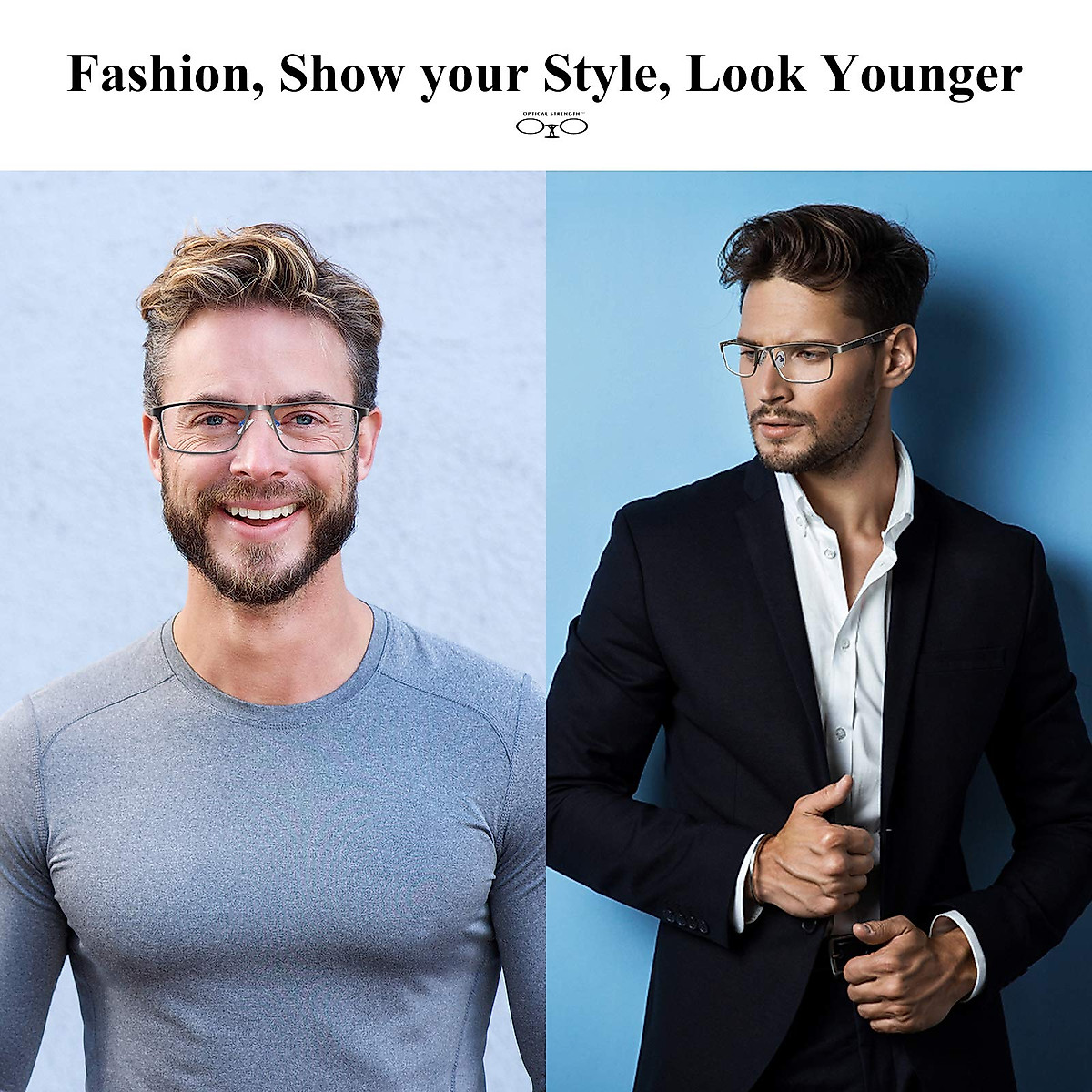 Lcbestbro 3 Pack Business Blue light Blocking Reading Glasses for Men, 2.0 Metal Readers