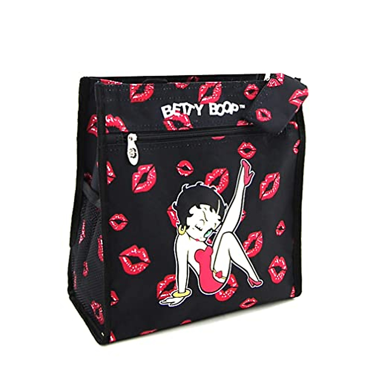 Betty Boop black canvas casual tote bag shopping purse
