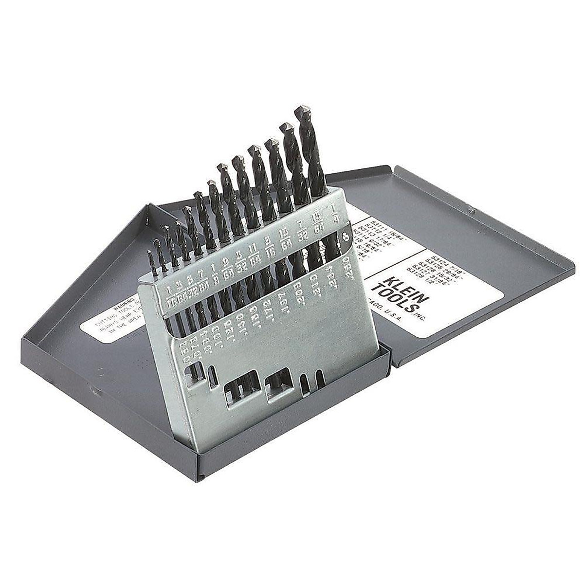 Klein Tools Regular-Point Drill-Bit Set, 13 Pc