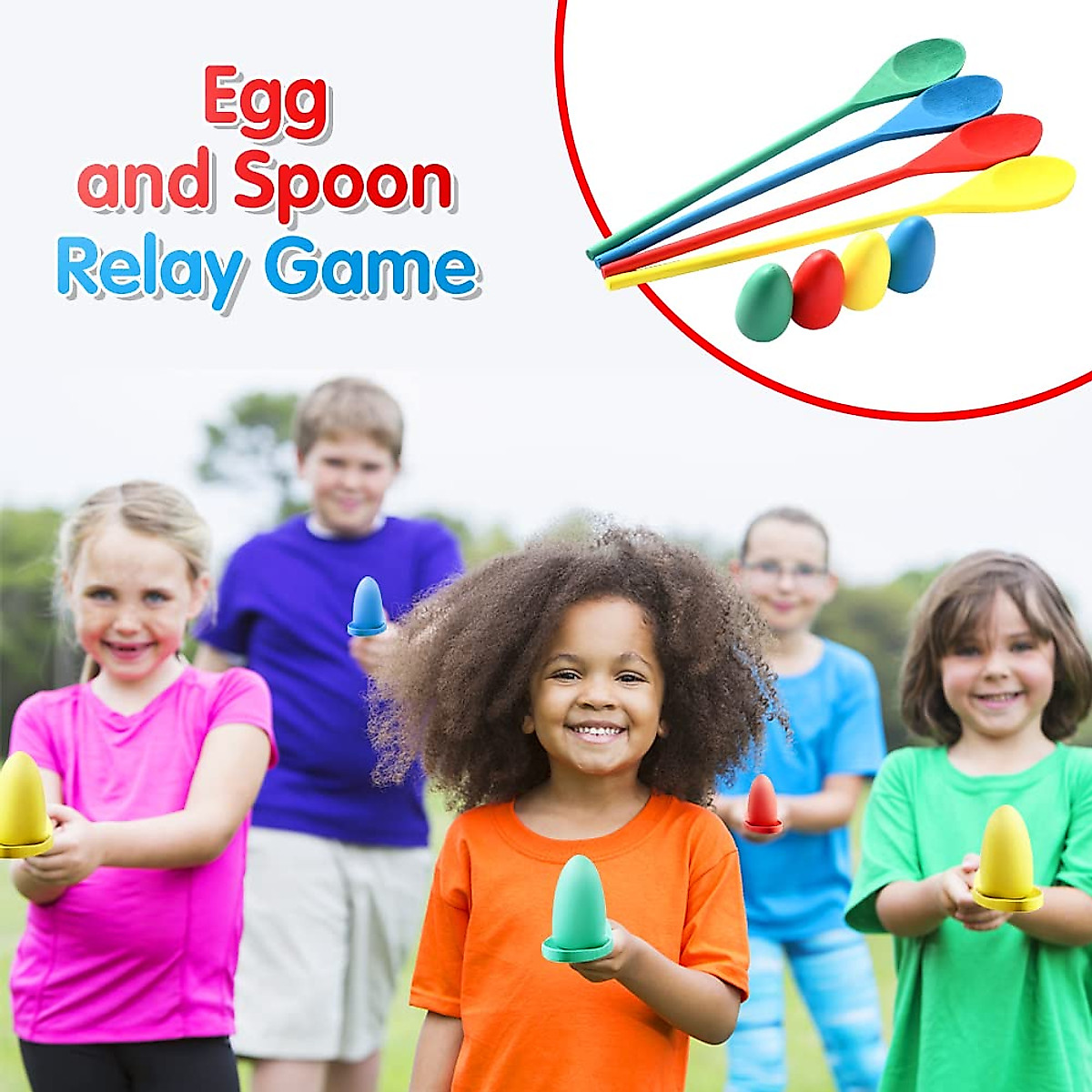 20PCS Outdoor Games Potato Sack Race Bag, 3-Legged Race Bands, with Egg and Spoon Race Lawn Games for Outside Backyard Field Day Birthday Party Games for Kids and Adults.