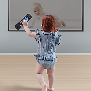 Eascrozn Baby Teething Toys Set of 2, Remote Control Shape Teethers for Babies 6-12 Months Chew Toys, BPA Free, Soft Silicone Teether Sensory Exporation and Teething Relief Baby Toys