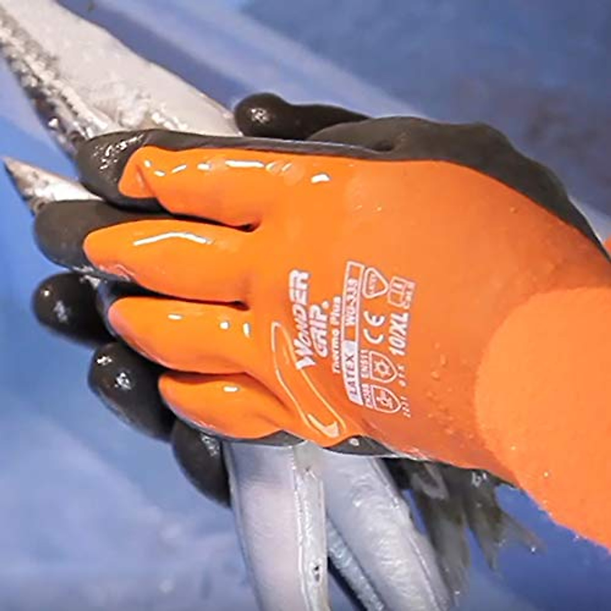 Wonder Grip Gloves WG-338 THERMO Plus Latex Waterproof Warm Thermal Lined Cold Winter Work Gloves (L)