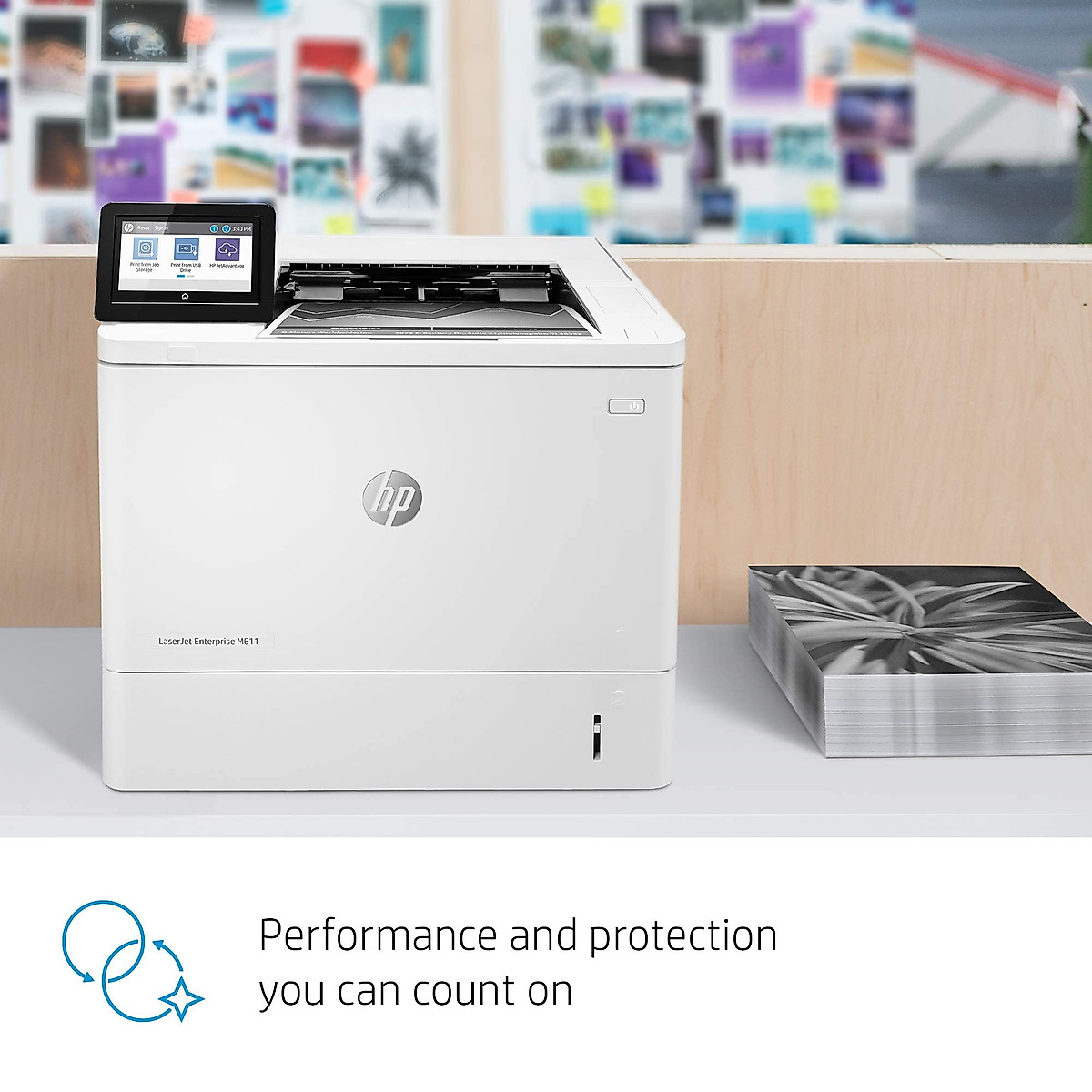 HP Laserjet Enterprise M611dn Monochrome Duplex Printer (7PS84A) (Renewed)