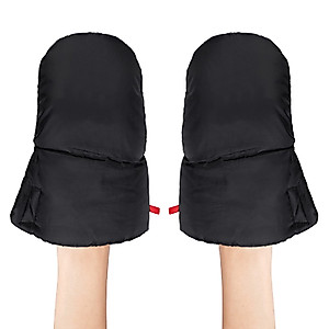 ITODA Warm Hand Muff for Stroller Winter Anti-Freeze Cold Weather Hand Cover Thick Windproof Universal Carriage Outdoor Warmth Lining Gloves for Caregivers Parents