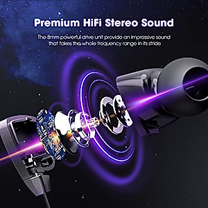 LiMingGi Neckband Headphones, Bluetooth Headphones Around Neck, Noise Cancelling Microphone, Bluetooth Headset with 24hrs Playtime, Stereo Bass, for Music, Sports, Call